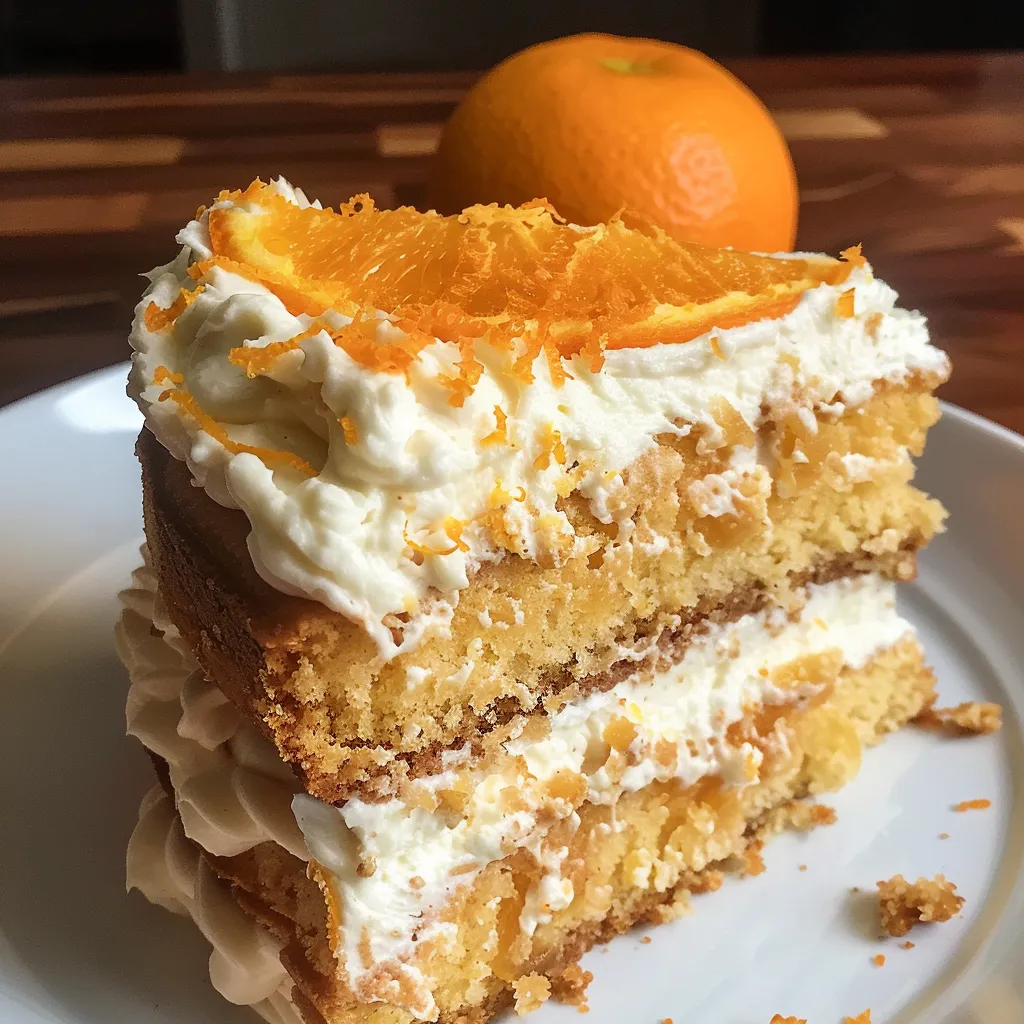 Orange Cream Protein Cake with Frosting Recipe
