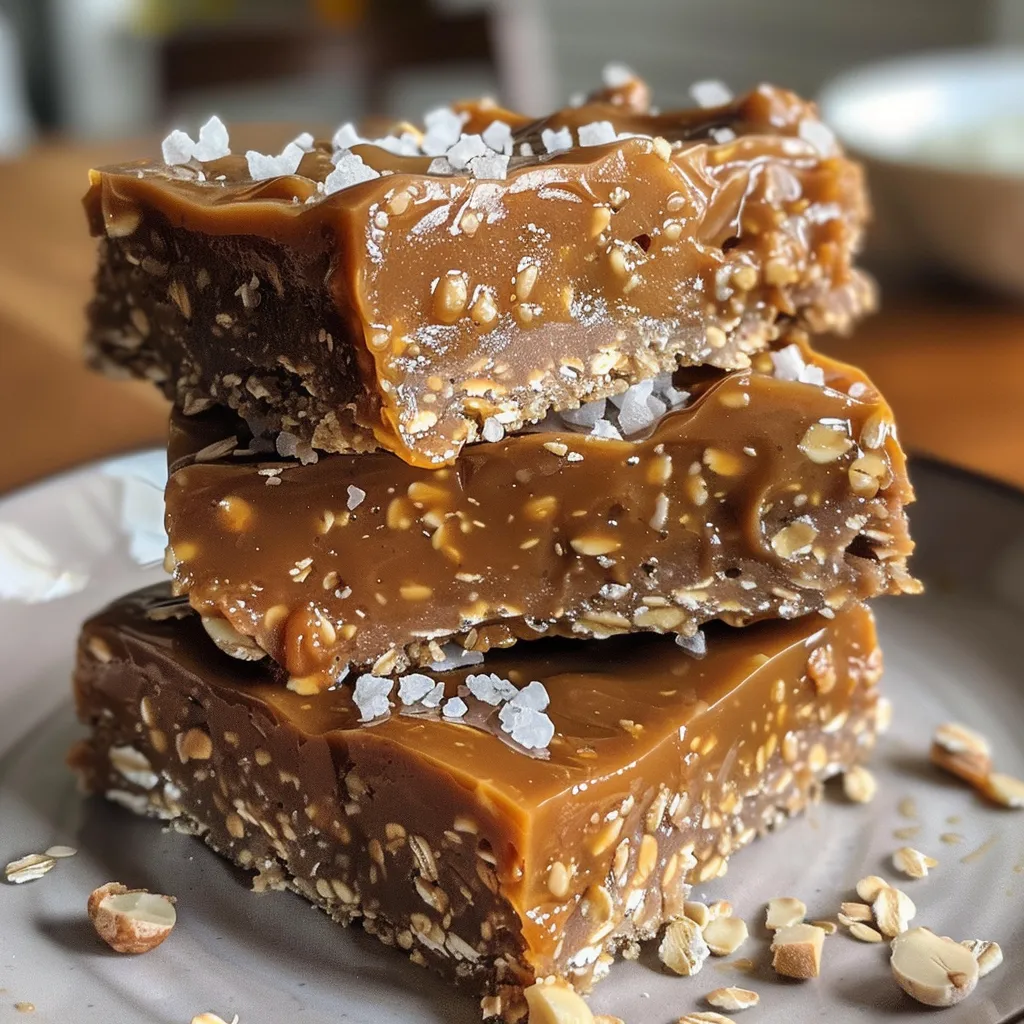 Delicious No-Bake Salted Caramel Protein Bars Recipe